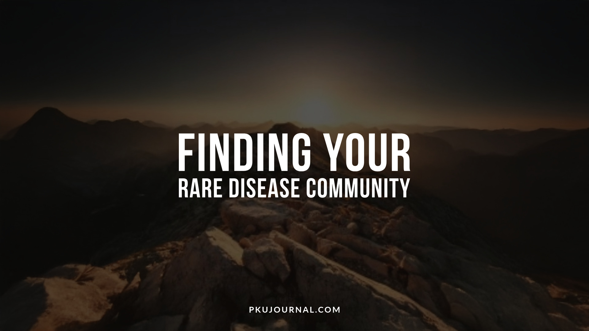 Finding Your Rare Disease Community - PKU Journal