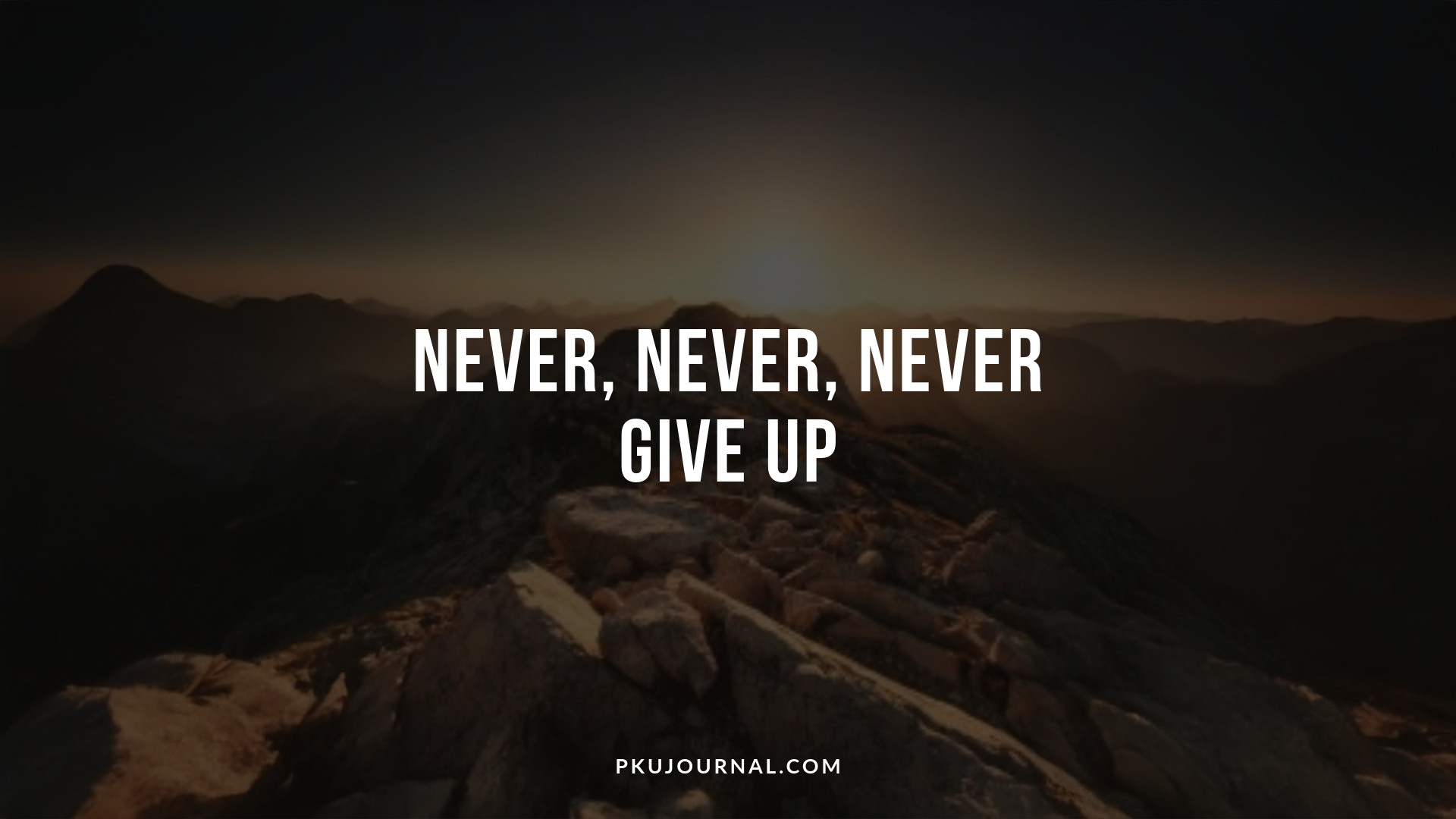 Never, Never, Never Give Up - PKU Journal