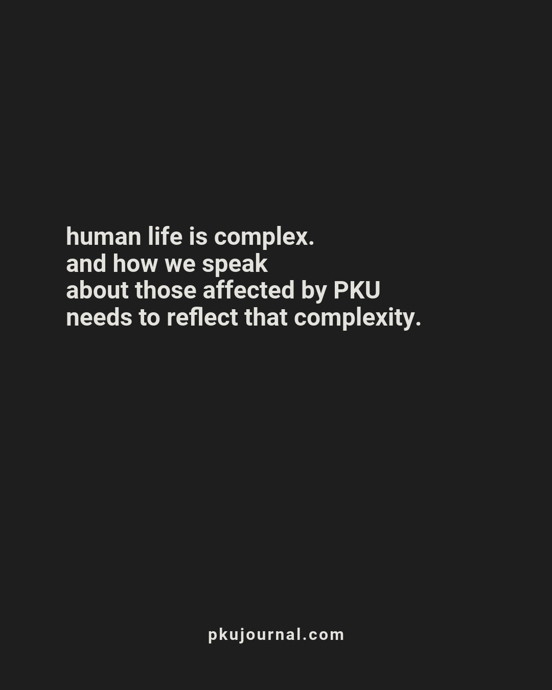 In This Together: A PKU Adult Perspective - PKU Journal