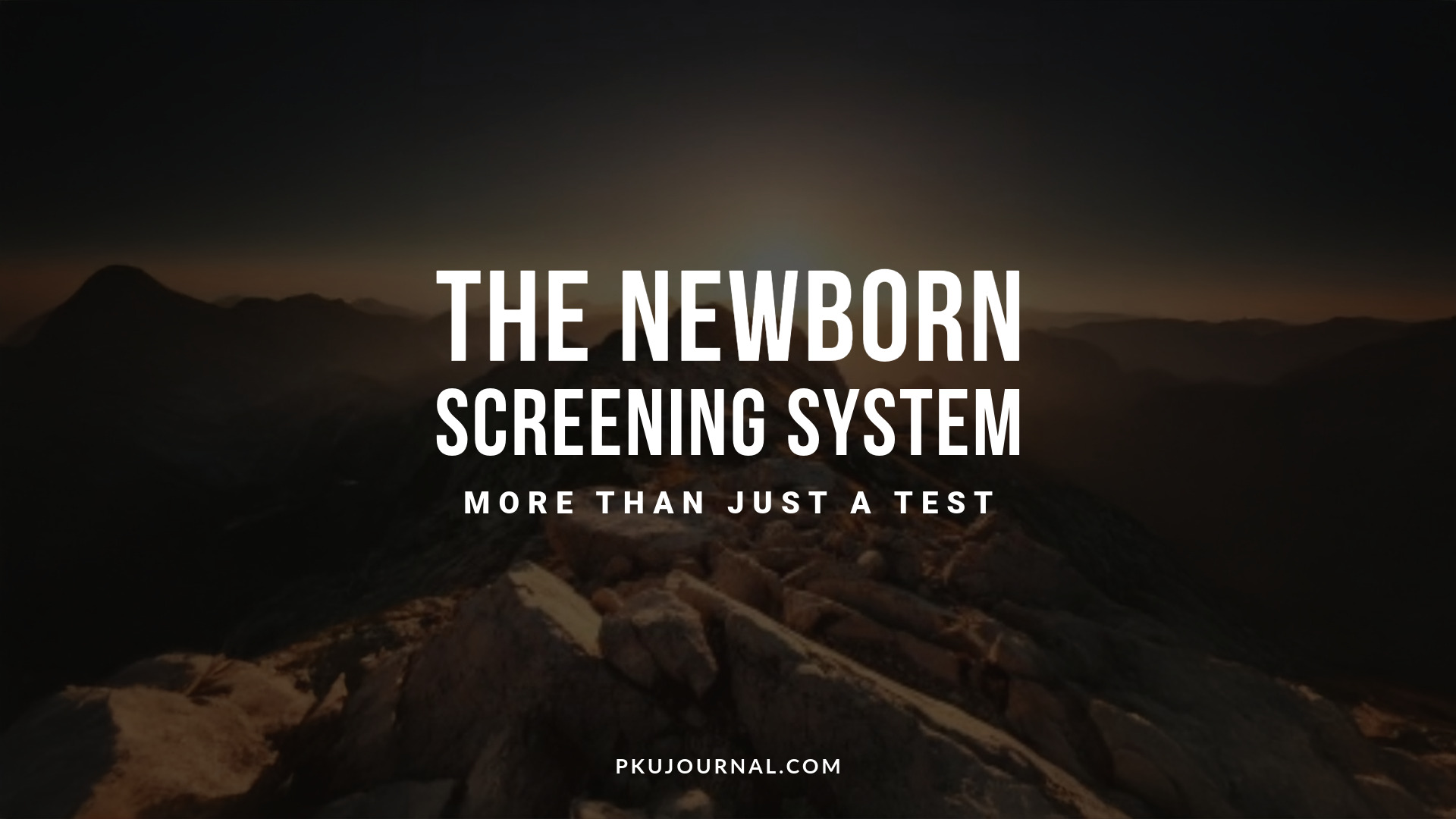 The Newborn Screening System: More Than Just A Test - PKU Journal