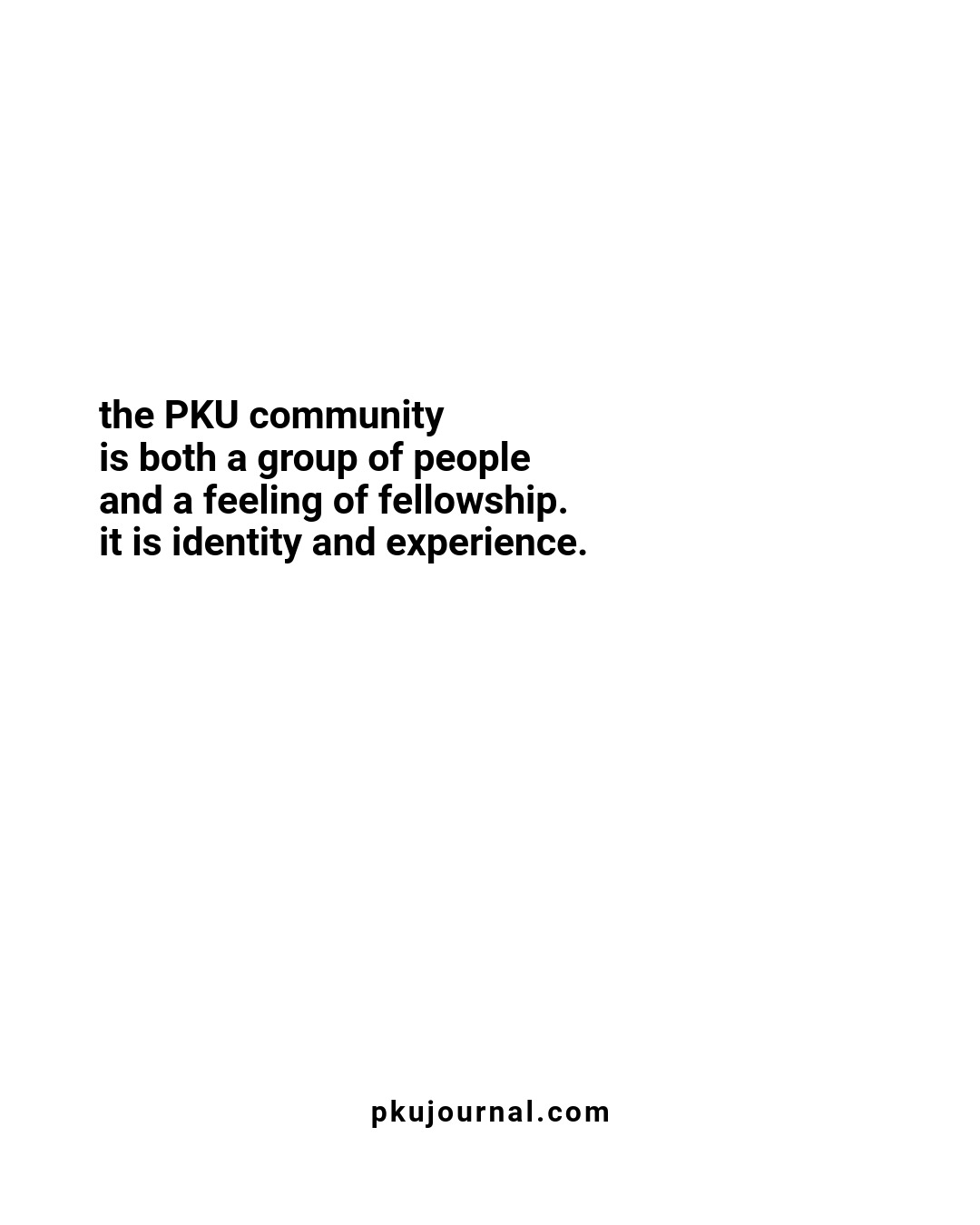A Common Story: Shared Experience in the PKU Community - PKU Journal